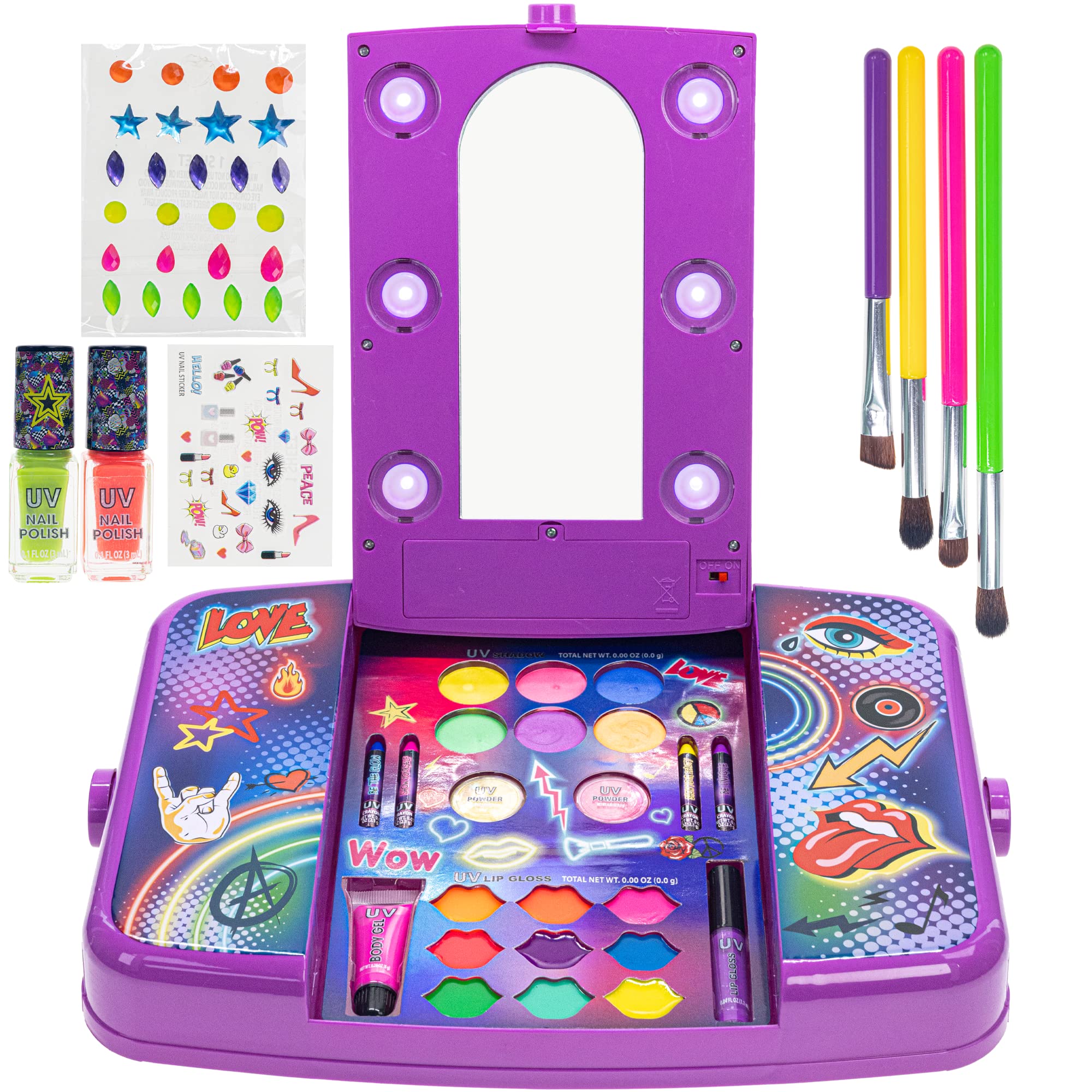 Townley Girl DIY Train Case Makeup Beauty set Includes Bracelet Beads ...